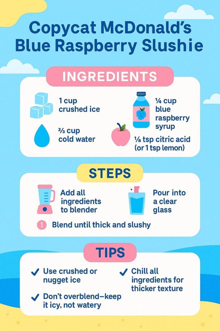 Copycat McDonald’s Minute Maid Blue Raspberry Slushie recipe | FoodsWild