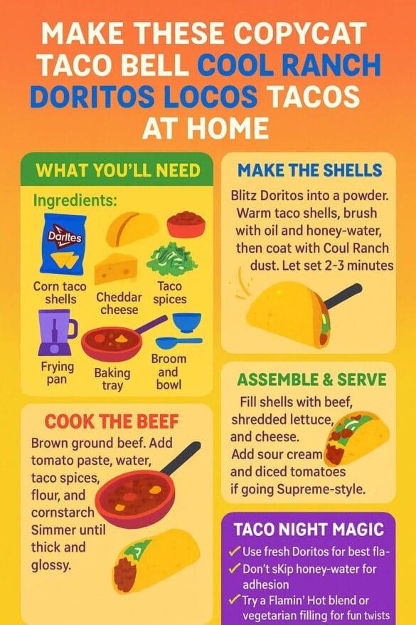 Copycat Taco Bell Cool Ranch Doritos Locos Tacos Recipe | FoodsWild