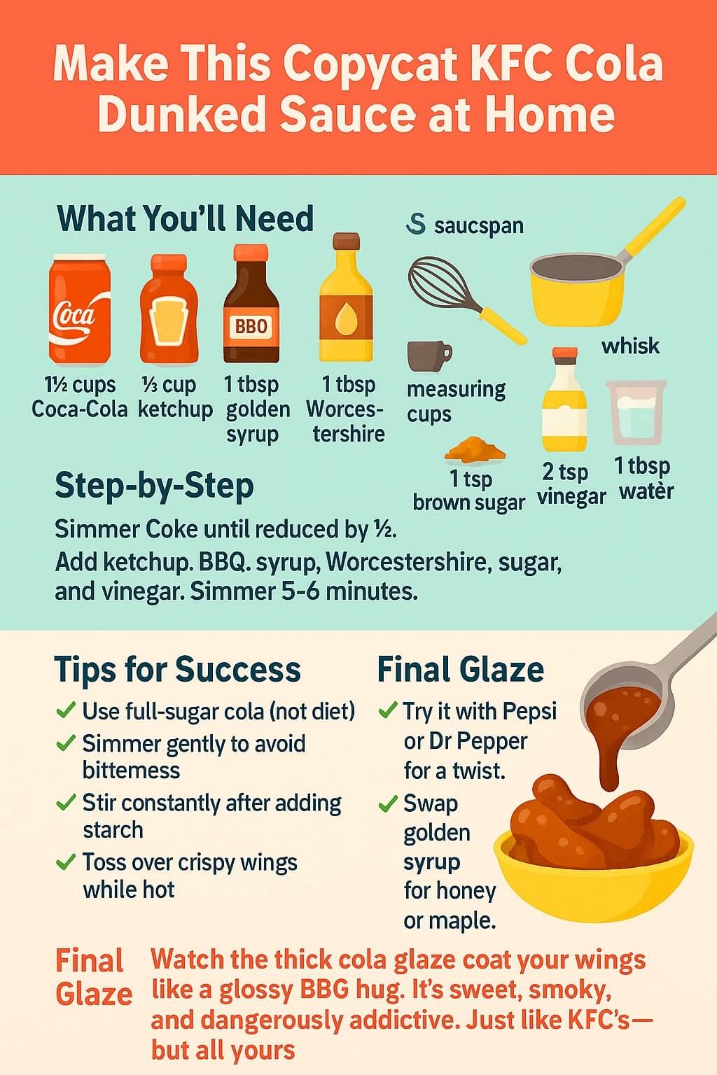 Copycat KFC Cola Dunked Sauce Recipe | FoodsWild