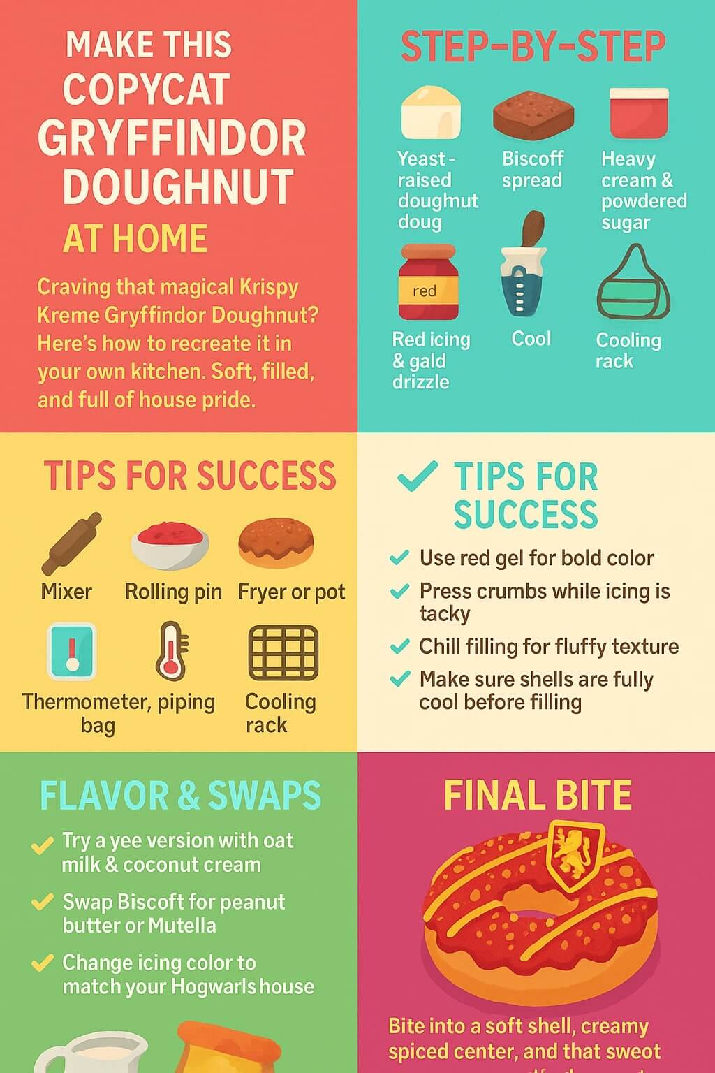 Copycat Krispy Kreme x Harry Potter collection: Gryffindor Doughnut ...