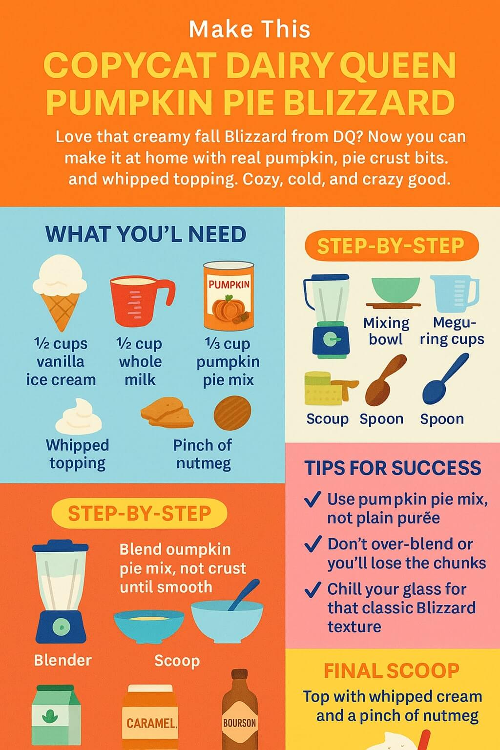 Copycat Dairy Queen Pumpkin Pie Blizzard Recipe | FoodsWild